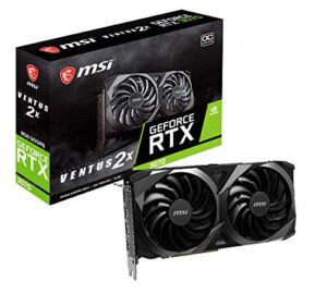 msi gaming geforce rtx 3070 8gb gdrr6 256-bit hdmi/dp torx fan 3.0 ampere architecture oc graphics card (rtx 3070 ventus 2x oc), geforce rtx 3070 ventus 2x oc