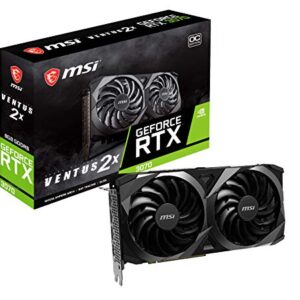 MSI Gaming GeForce RTX 3070 8GB GDRR6 256-Bit HDMI/DP TORX Fan 3.0 Ampere Architecture OC Graphics Card (RTX 3070 Ventus 2X OC), GeForce RTX 3070 Ventus 2X OC