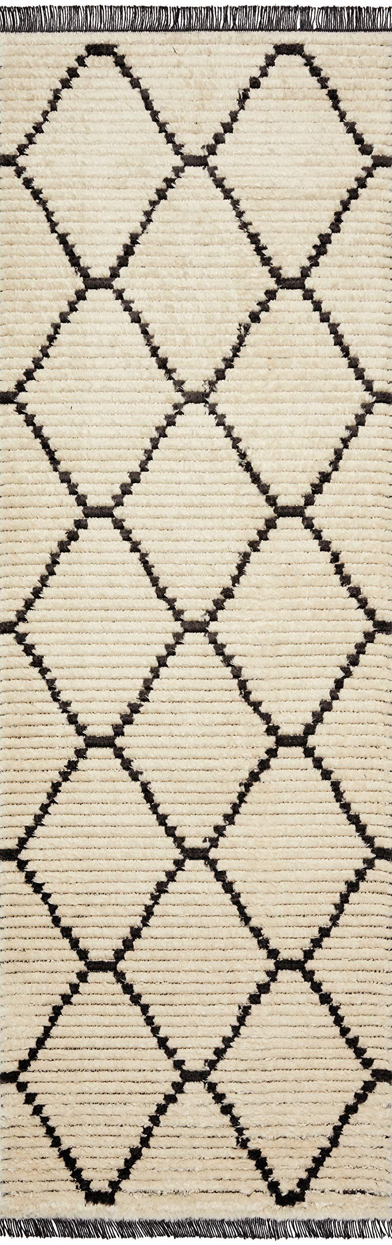 Chris Loves Julia x Loloi Alice Collection ALI-04 Cream / Charcoal 6'-5" x 9'-2" Area Rug