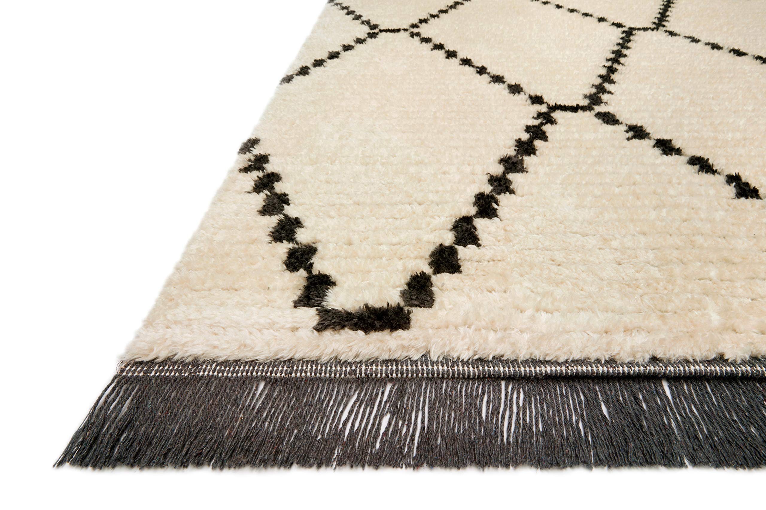 Chris Loves Julia x Loloi Alice Collection ALI-04 Cream / Charcoal 6'-5" x 9'-2" Area Rug