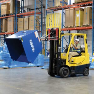 Global Industrial 1/2 Cubic Yard Low-Profile Self-Dumping Forklift Hopper, 6000 Lb. Cap.