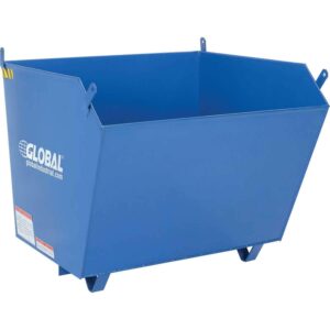 Global Industrial 1/2 Cubic Yard Low-Profile Self-Dumping Forklift Hopper, 6000 Lb. Cap.