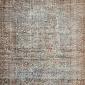 LOLOI Chris Loves Julia Jules Collection JUL-05 Lagoon/Brick 2'-6'' x 9'-6'' Runner Rug