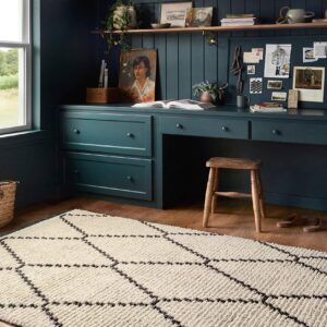 Chris Loves Julia x Loloi Alice Collection ALI-04 Cream / Charcoal 3'-8" x 5'-8" Accent Rug