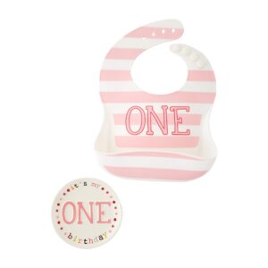 first birthday bib and plate set