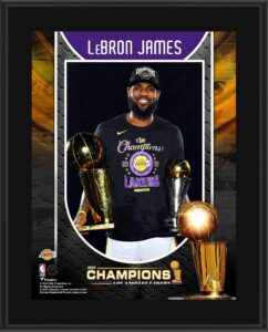 lebron james los angeles lakers 10.5" x 13" 2020 nba finals champion sublimated player plaque - nba team plaques and collages