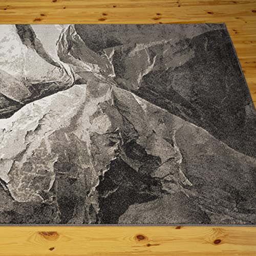 LUXE WEAVERS Lagos Collection 8050 Grey 8x10 Abstract Area Rug