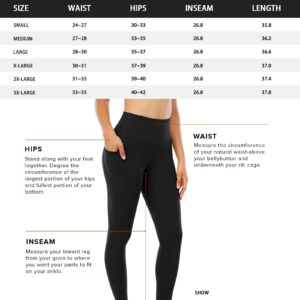 CHRLEISURE Leggings with Pockets for Women, High Waisted Tummy Control Workout Yoga Pants(3Packs 3Black, XL)