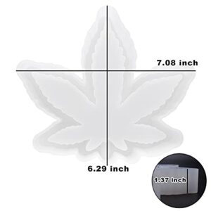 RESINWORLD Leaf Ashtray Mold for Epoxy Resin, Maple Leaf Ashtray Resin Silicone Mold, Leaf Tray Molds for Resin Casting