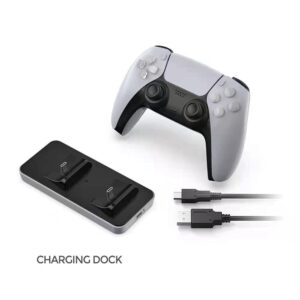 ECHZOVE PS5 Pro Controller Charger, PS5 Dual Sense Controller Charging Dock with USB Type C Cable