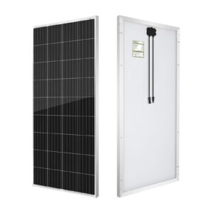 hqst 190w 12v monocrystalline solar panel w solar connectors high efficiency module pv power for battery charging boat, caravan, rv and any other off grid applications