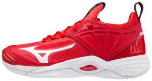 mizuno women's wave momentum 2 | women's indoor volleyball shoe | red/white | us women's 11.5