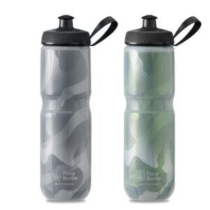 polar bottle sport insulated water bottle plastic - leak proof water bottles keep water cooler 2x longer than a regular reusable water bottle -bpa-free, sport & bike squeeze bottle with handle