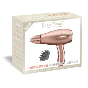 INFINITIPRO BY CONAIR Frizz Free Compact Hair Dryer ~ 2x the Shine - 3x the Frizz Control