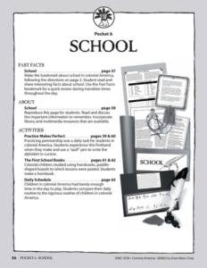 pocket 06: school (colonial america)