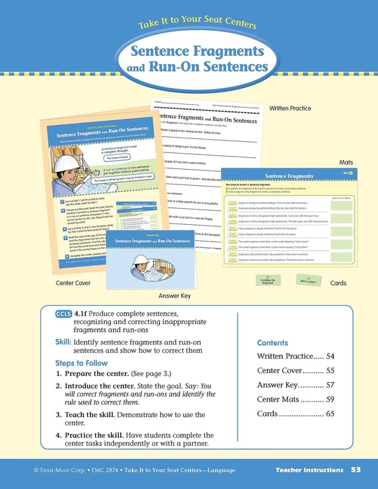 Sentence Fragments and Run On Sentences