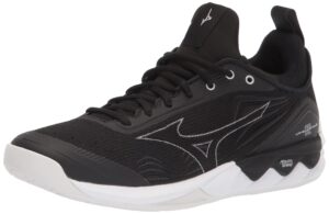 mizuno 2 wave luminous women's volleyball shoe 10, black/white