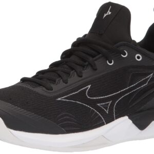 Mizuno 2 Wave Luminous Women's Volleyball Shoe 10, Black/White