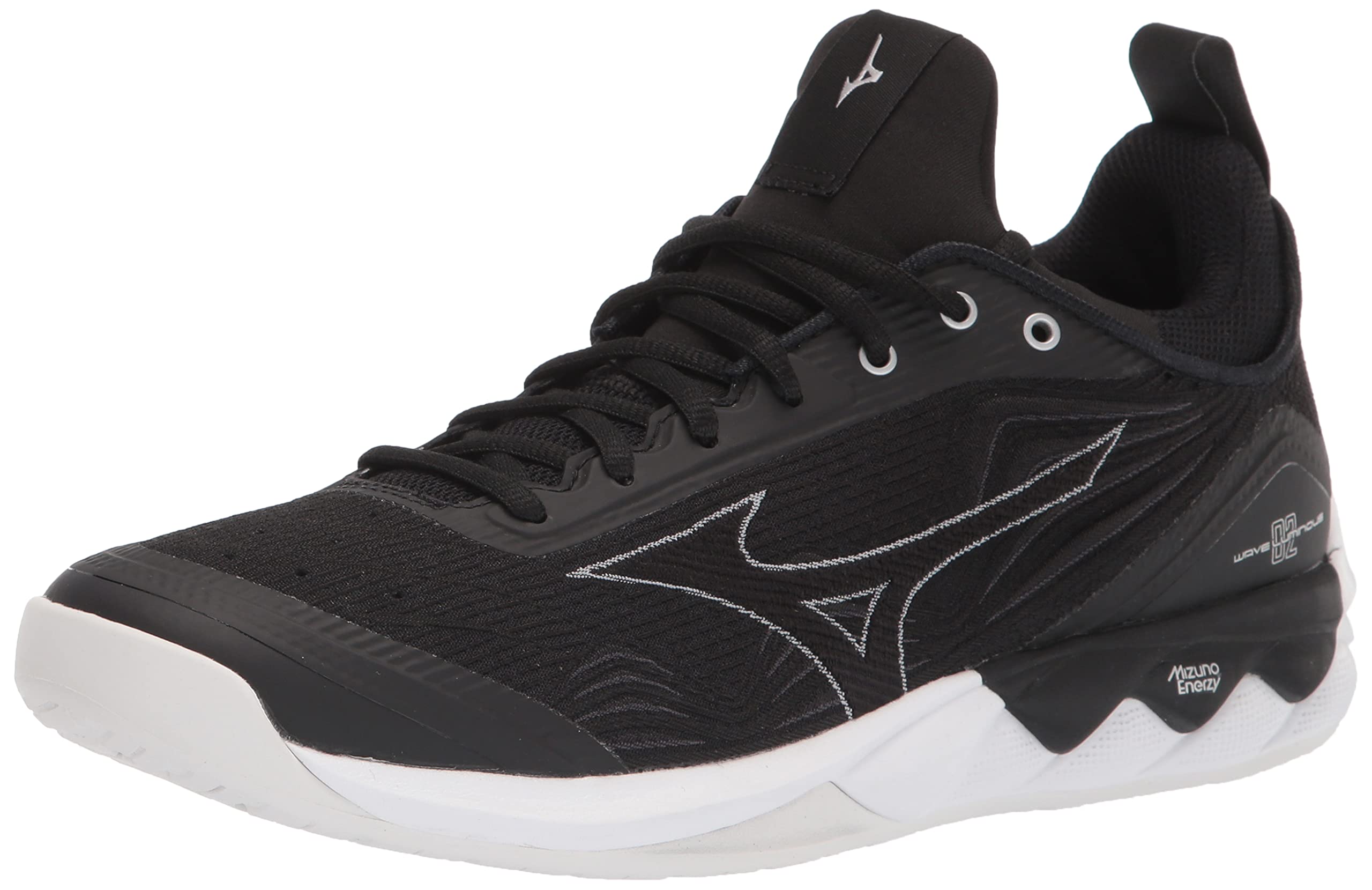 Mizuno 2 Wave Luminous Women's Volleyball Shoe 10, Black/White