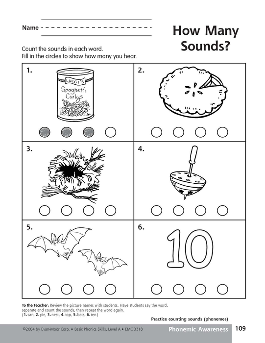 Phonemic Awareness: Counting Sounds