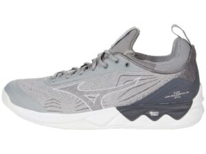 mizuno 2 wave luminous women's volleyball shoe 8 (0800), grey, 8