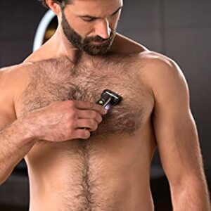 MicroTouch SOLO Titanium, Rechargeable Beard & Body Razor that Trims, Edges, Shaves, and Grooms