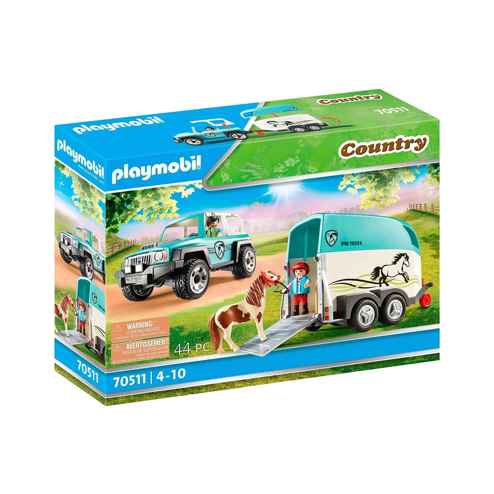 Playmobil Car with Pony Trailer