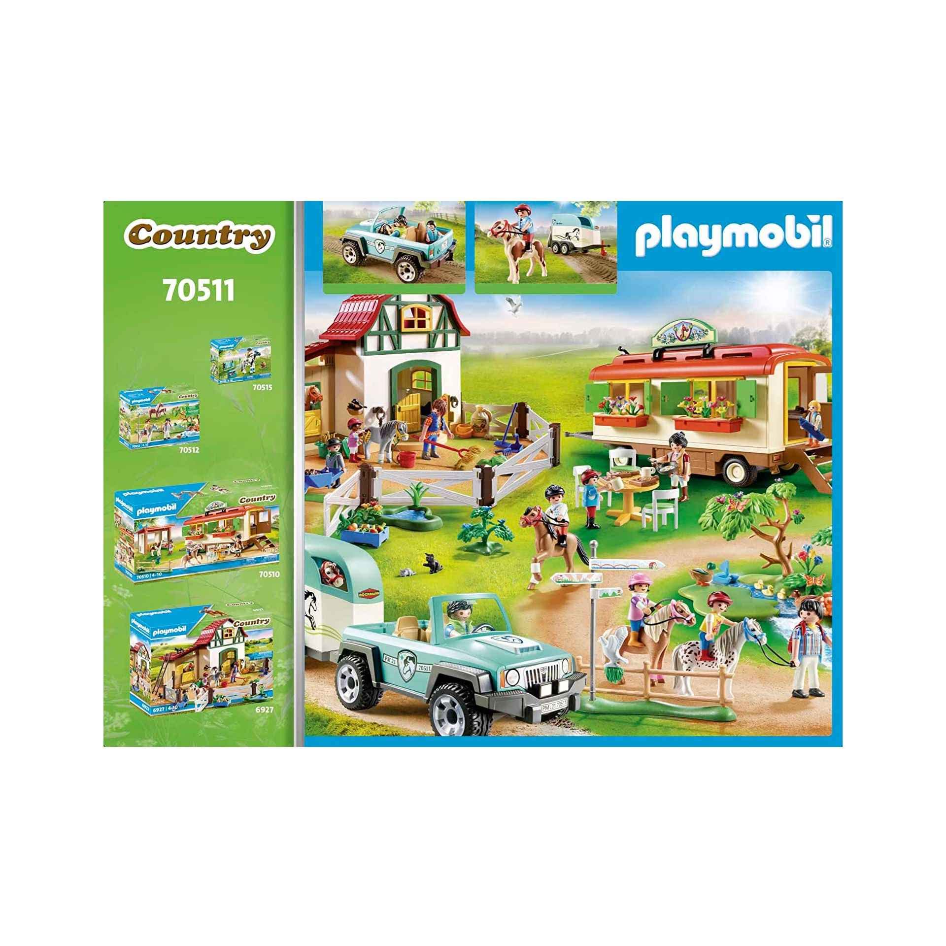 Playmobil Car with Pony Trailer