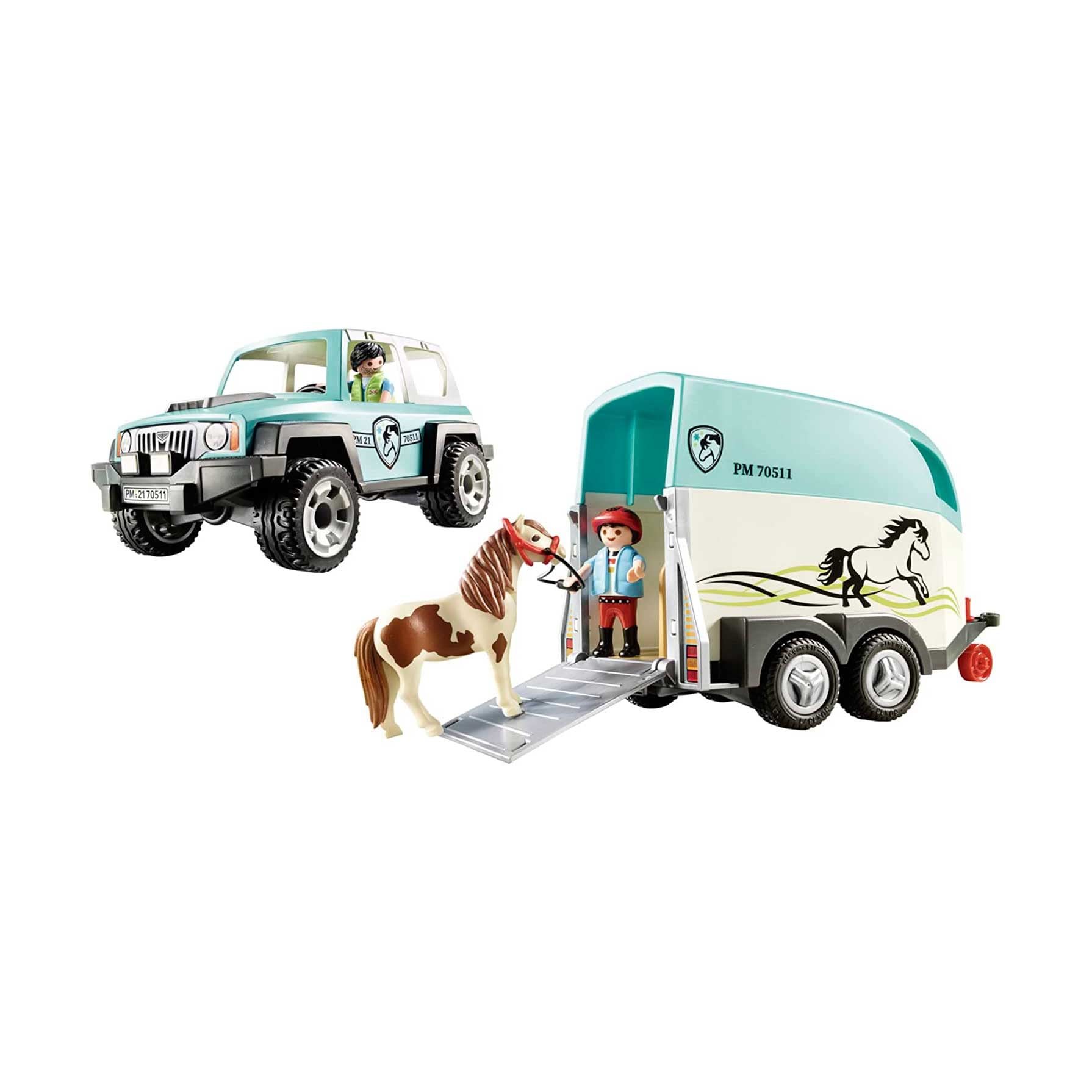 Playmobil Car with Pony Trailer