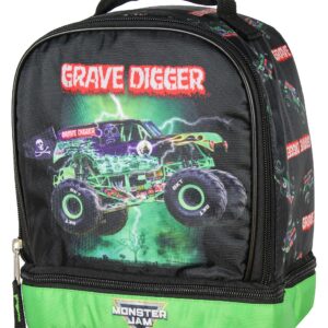 INTIMO Monster Jam Grave Digger Monster Truck Dual Compartment Lunch Bag Luch Box