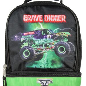 INTIMO Monster Jam Grave Digger Monster Truck Dual Compartment Lunch Bag Luch Box