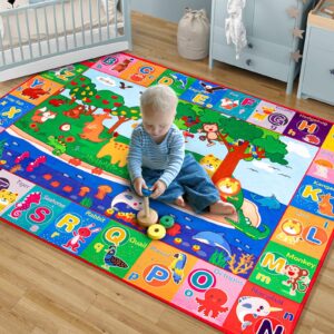 teytoy Baby Cotton Play Mat, Crawling Mat for Floor Mat Large Super Soft Extra Thick (0.6cm), Plush Surface Foldable Non-Slip Non-Toxic