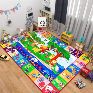 teytoy Baby Cotton Play Mat, Crawling Mat for Floor Mat Large Super Soft Extra Thick (0.6cm), Plush Surface Foldable Non-Slip Non-Toxic