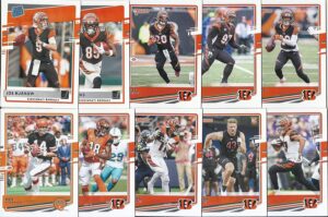 2017, 2018, 2019 2020 panini donruss football cincinnati bengals 4 team set lot gift pack 45 cards w/rookies joe burrow rookie card rated rookie