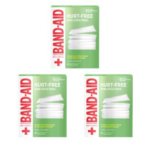 band-aid brand adhesive bandages, large hurt-free non-stick pads, 3-inch x 4-inch pads, 10 count, 3 pack