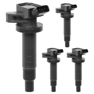 ignition coil pack set of 4pcs compatible with 1.8l l4 toyota corolla matrix chevrolet prizm & more replaces# 9008019015, 9008019019, 9091902239