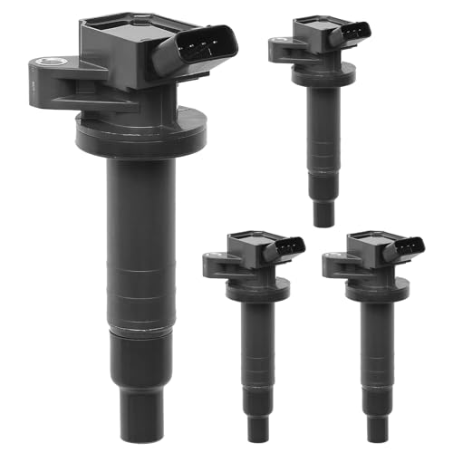 Ignition Coil Pack Set of 4Pcs Compatible with 1.8L L4 Toyota Corolla Matrix Chevrolet Prizm & More Replaces# 9008019015, 9008019019, 9091902239