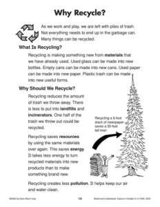 why recycle? (earth & space scienceecology, recycling)