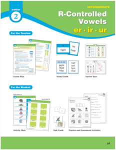 center 02: r- controlled vowels er/ir/ur (phonics intervention centers)