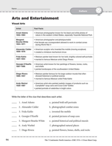 north america: culture: arts and entertainment