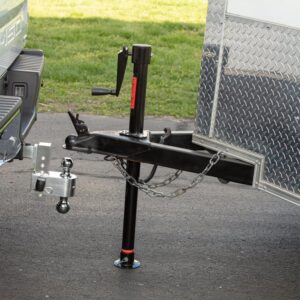 Uriah Products Sidewind A-Frame Turbo Trailer Jack - 2,000lb Lift Capacity - Manual or Drill Power (UC200020) , Black