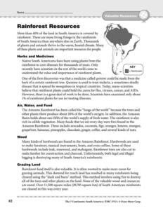 south america: resources: rainforest resources