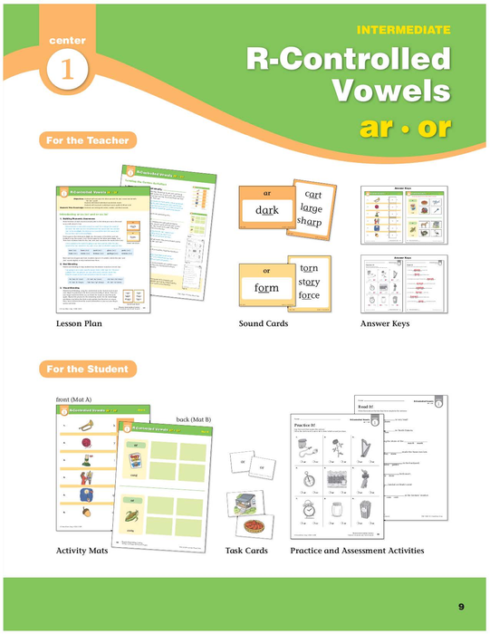 Center 01: R Controlled Vowels: ar/or (Phonics Intervention Centers)