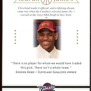 2003 Upper Deck #8 Cavaliers get their Man Lebron James Rookie Card - Ships in a brand new Holder