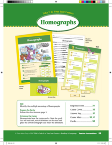 homographs (take it to your seat centers)