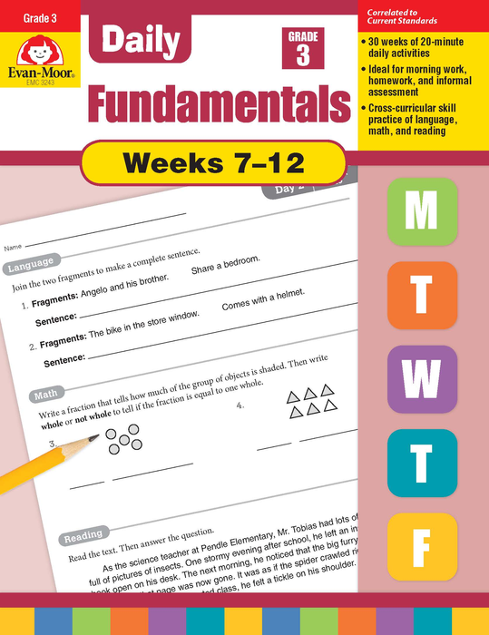 Daily Fundamentals Cross-Curricular Bundle, Grade 3, Weeks 7–12