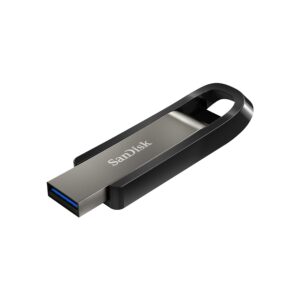 sandisk 64gb extreme go usb 3.2 type-a flash drive - sdcz810-064g-g46, metallic bronze/gloss black