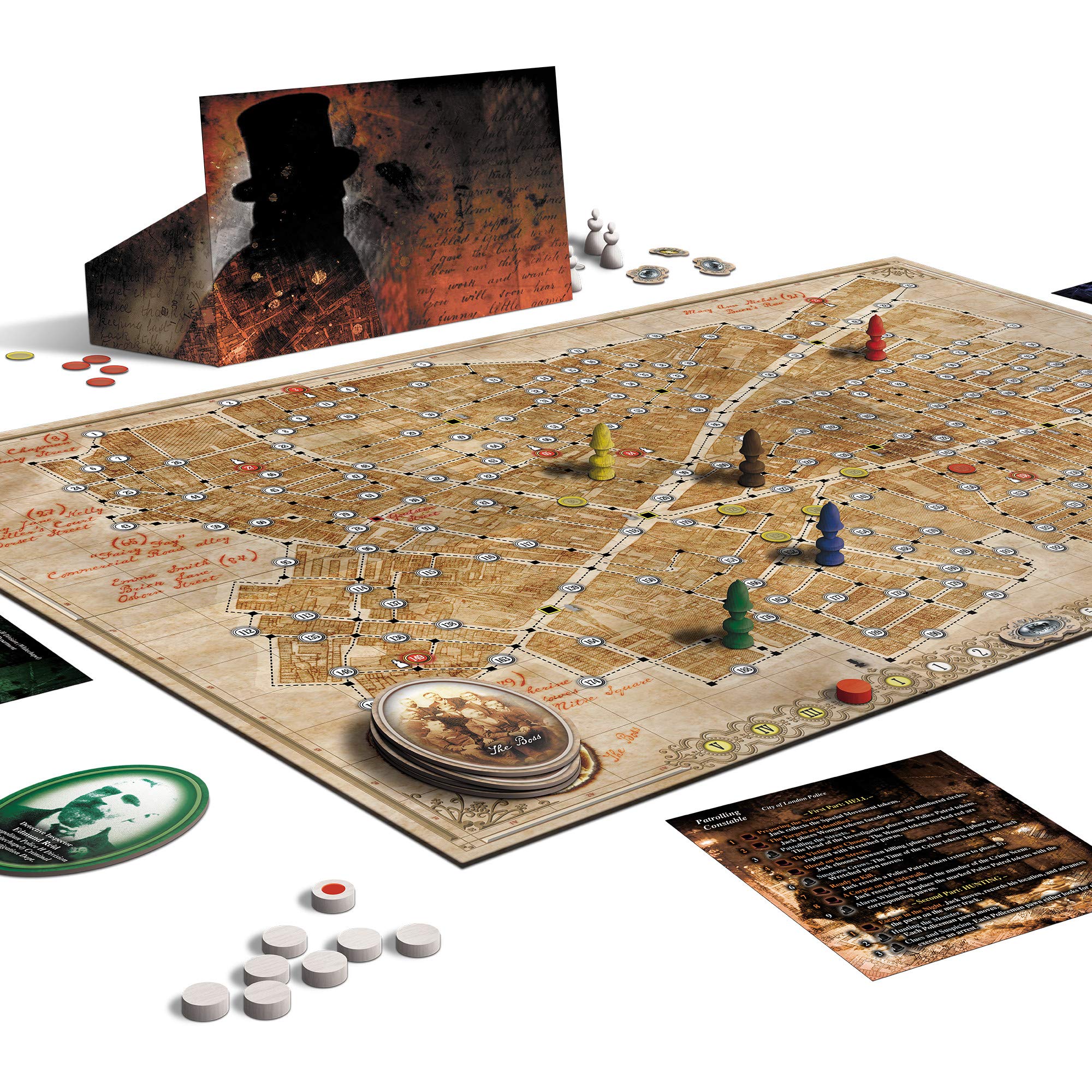 Letters from Whitechapel Board Game Revised Edition | Strategy Game for Teens and Adults | Detective Board Game | Ages 13 and up | 2 to 6 Players | Average Playtime 90 Minutes | Made by Giochi Uniti