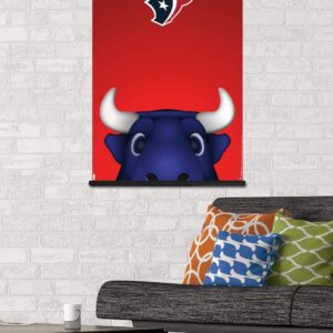 Trends International NFL Houston Texans - S. Preston Mascot Toro 20 Wall Poster, 22.375" x 34", Premium Poster & Clip Bundle