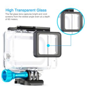 MiPremium Waterproof Housing Case for GoPro Hero 7 6 & 5 Black. Underwater Protective Diving Shell Cage Mount Accessories Aluminium Screw & Quick Release Buckle Accessory for Hero7 Action Camera